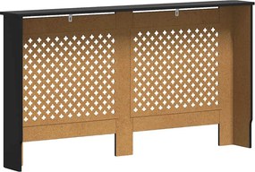 Kryt na radiátor černý 152 x 19 x 81,5 cm MDF 288195