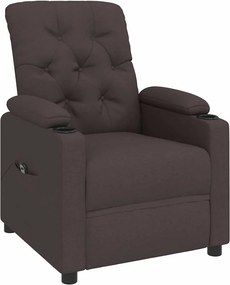 Elektrické polohovací křeslo tmavě hnědé textil 3098844