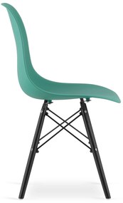 Zelená židle YORK OSAKA s černými nohami