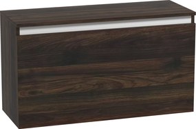 HOMCOM Nástěnný Noční Stolek s Bezúchytkovým Šuplíkem, Moderní Dřevěný Nástěnný Stolek do Ložnice, 80x30x45 cm, Ořech | Aosom