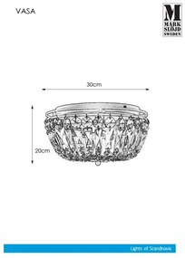 Markslöjd 107587 - Stropní svítidlo VASA 3xE14/40W/230V