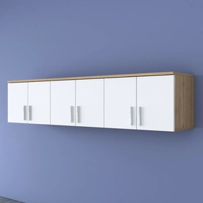 Nástěnná skříňka Ema White and Walnut