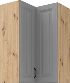 STILO ad | horní skříňka 60x60 GN-90 2F (90°) rohová s policemi | 60x60 cm | VYSOKÁ | artisan/světle šedá