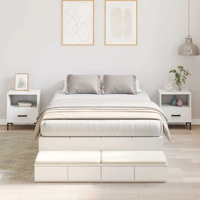 Rám postele s úložným prostorem Bílá 120 cm Kompozitní dřevo 3335685