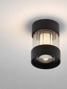 Matně černé hliníkové LED stmívatelné stropní svítidlo se skleněným stínidlem Glovia – Nova Luce