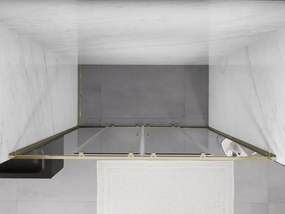Mexen Exo dvoukřídlé posuvné sprchové dveře 170 cm, transparentní, zlaté - 8152-170-000-50-00