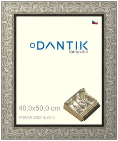 DANTIK rámeček 40x50 | PRAHA stříbrná (Plexi Čiré)