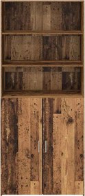 Vysoký bufet Staré dřevo 80 x 42,5 x 185 cm Kompozitní dřevo 3402632