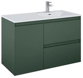 LOTOSAN Akra skříňka pod umyvadlo/desku s košem 100cm, P smaragd matná AQ LN9007