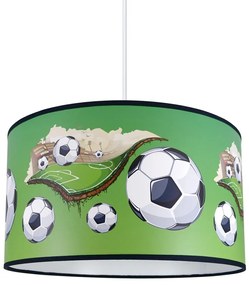 LAMPDAR | Dětský lustr na lanku 1xE27/60W/230V fotbal zelený | SA1089