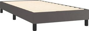 Rám postele s boxspringem šedý 90 x 200 cm umělá kůže 3120680