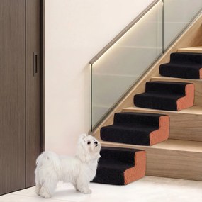 Costway 2-Step Dog Ramp vyrobená z pěny s omyvatelným potahem