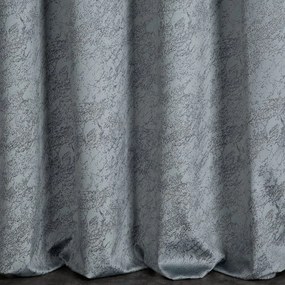 Ocelově šedý sametový závěs RIVA s mramorovým vzorem 140x270 cm