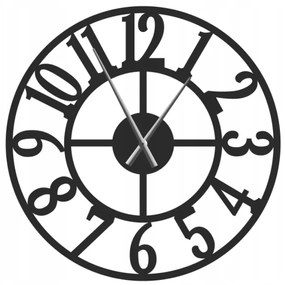 RMP Nástěnné kovové hodiny Roma 80cm černé