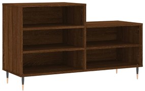 vidaXL Botník hnědý dub 102x36x60 cm kompozitní dřevo