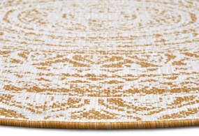 NORTHRUGS - Hanse Home koberce Kusový koberec Twin Supreme 105799 Ochre kruh – na ven i na doma - 200x200 (průměr) kruh cm