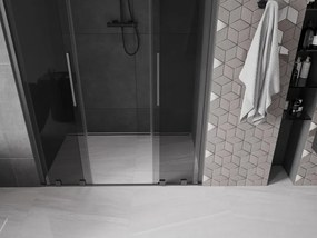 Mexen Velar L Duo, posuvné sprchové dveře do otvoru 150 cm, 8mm šedé sklo, grafit broušený, 871-150-003-42-66