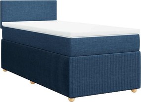 Box spring postel s matrací modrá 80x200 cm textil 3287282