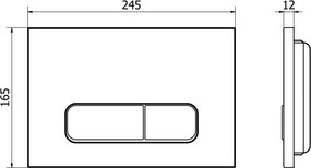 Mexen Fenix ​​02, splachovací tlačítko pro Mexen modul, grafitová, 600266