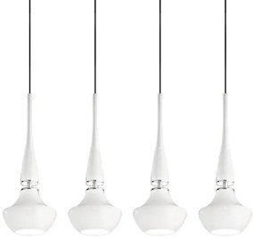 Industriální lustr Tasos 4 bílé