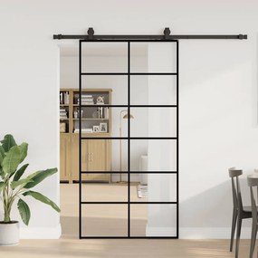 Posuvné dveře se sadou kování černé 102x205 cm ESG Glass 3375852