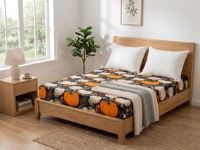 Prostěradlo z mikrovlákna MAGIC PUMPKIN barevné 90x200 cm