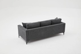 Hanah Home Třímístná pohovka BERLIN antracitová 222 cm 825BLC2796