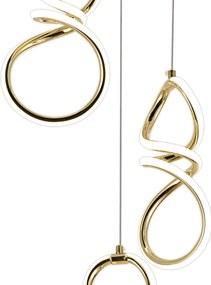 Toolight Závěsné LED svítidlo Luxury Glamour 5 G073-3CPR zlaté
