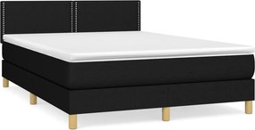 Box spring postel s matrací černá 140 x 190 cm textil 3140531