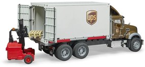 Bruder 02828 Mack Granite UPS s vysokozdvižným vozíkem