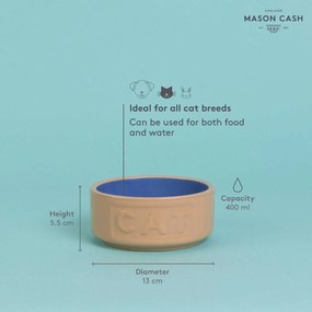 Mason Cash Cane & Blue Pet Bowl miska pro kočky 13 x 5,5 cm, skořicová, 2030.313