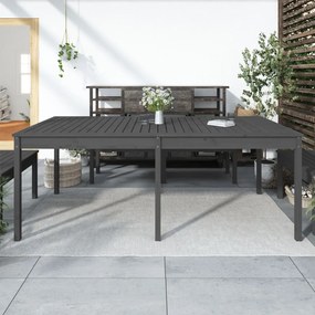 vidaXL Zahradní stůl šedý 203,5 x 100 x 76 cm masivní borové dřevo