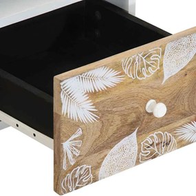 Tv Skříňka 70X33,5X46 Cm Masivní Mangovníkové Dřevo Kouřový Dub
