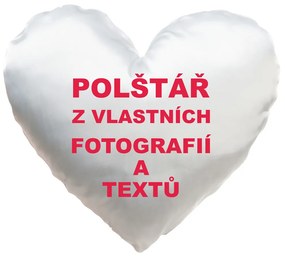 IMPAR Polštář s vlastní fotkou Srdce 36x36 cm