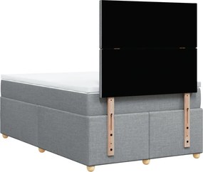 Box spring postel s matrací světle šedá 120 x 200 cm textil 3291240