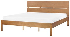 Dřevěná postel 180 x 200 cm ze světlého dřeva BOISSET Beliani