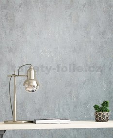 Vliesové tapety na zeď IMPOL City Glam 32615, beton šedý se zlatými metalickými odlesky, rozměr 10,05 m x 0,53 m, Marburg