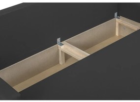 Rozkládací pohovka NEVADA Tmavě šedá/Šedá+2 Taburety