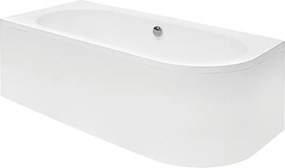 Besco Akrylátová asymetrická vana Avita 150x75 (160x75, 170x75, 180x80) Barva: Bílá, Rozměry (cm): 180x80, Orientace: Levá
