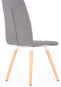 Jídelní židle K282 – masiv, látka, šedá