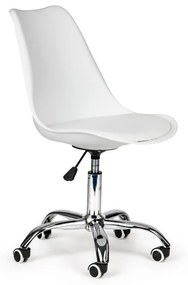 Bestent Kancelářská židle bílá skandinávsky styl BASIC