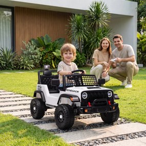 AIYAPLAY dětské elektrické auto 12V, elektrické auto pro děti s dálkovým ovládáním, lithiová baterie, 2 motory, plynulý rozjezd, 4-kolová odpružená k…