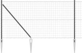 Evropský plot se hroty 10 x 1 m Ocel potažená PVC Šedá Síťovina 3350704