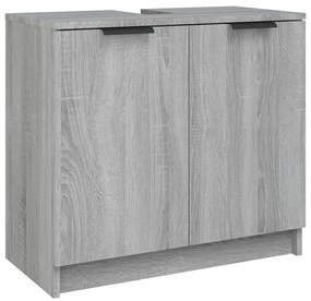Koupelnová skříňka šedá sonoma 64,5x33,5x59 cm kompozitní dřevo - Default Title