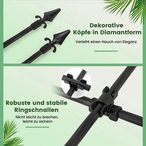 Costway Sada 2 zahradních treláží pro popínavé rostliny, nerezový kovový nosný