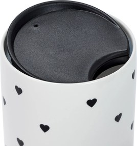 Tchibo - Porcelánový hrnek s víčkem - barva: bílá
