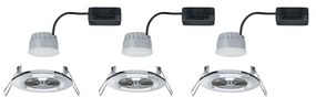 Paulmann 93499 LED Coin Nova round, set kulatých bodovek v chromové úpravě, LED 3x6,5W 2700K tříkrokové stmívání, prům. 7,8cm
