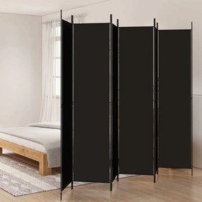 vidaXL 6dílný paraván 300 x 220 cm textil [350206] Barva: Černá