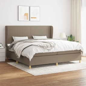 Box spring postel s matrací taupe 200x200 cm textil 3128393