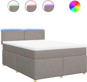 Box spring postel s matrací taupe 140x200 cm textil 3289000